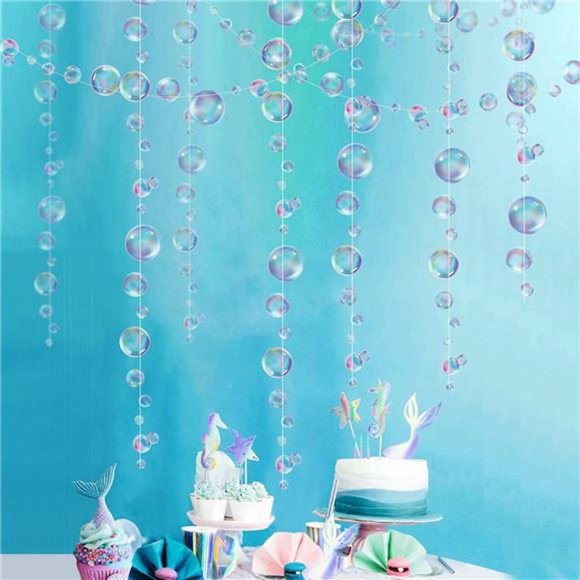 Party Supplies | Little Mermaid Party Decoration Puple Blue Bubble ...